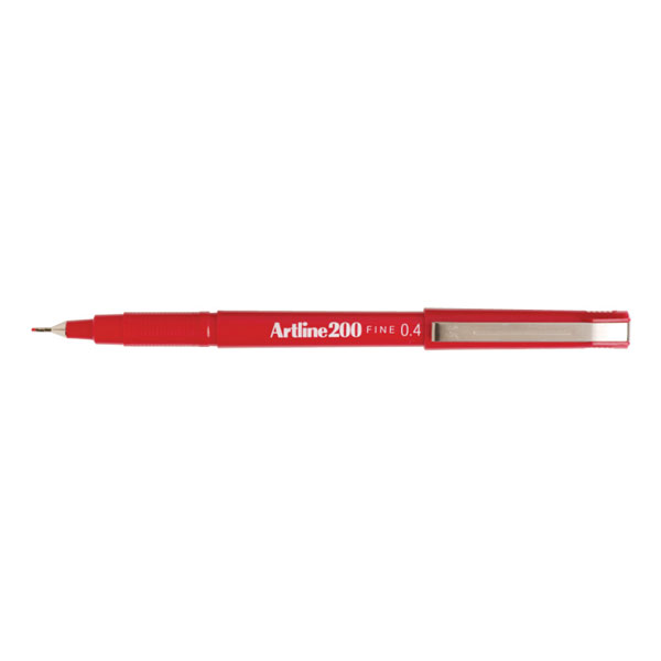 ARTLINE 200 0.4MM RED FINELINER | Independent Office Solutions
