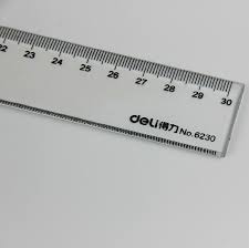 DELI 6230 RULER 30CM CLEAR PLASTIC | Independent Office Solutions