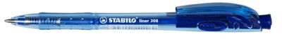 STABILO 308 LINER RETRACTABLE BALLPOINT PEN MEDIUM BLUE | Independent ...