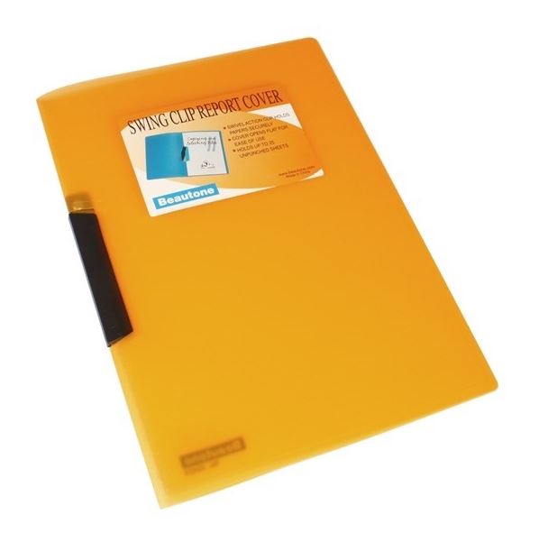 REPORT FILE BANTEX A4 SWING CLIP FROST ORANGE | Independent Office ...