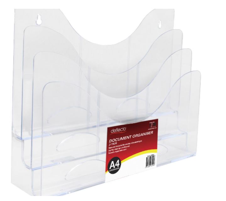 DOCUMENT ORGANISER DEFLECTO 3 TIER CLEAR | Independent Office Solutions