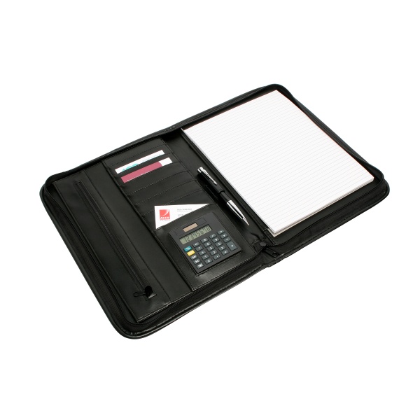 COMPENDIUM ZIP PAD HOLDER REXEL BLACK INCLUDES CALCULATOR | Independent ...