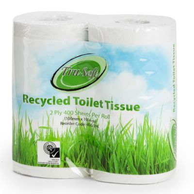 TRUSOFT 2 PLY ENVIRO 2 PLY 400 SHEET TOILET ROLL PAPER PKT 48 ...