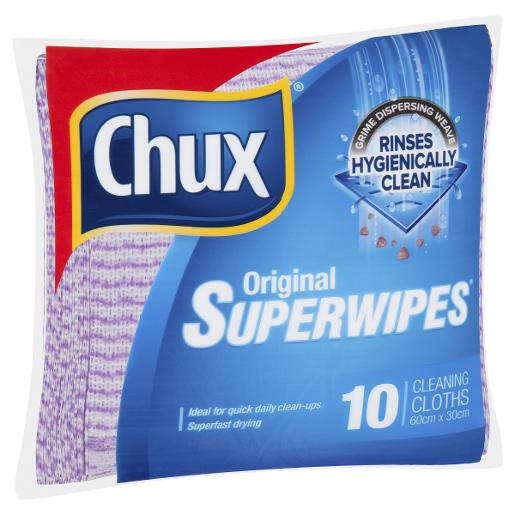 CHUX SUPERWIPES REGULAR CLOTHS 10'S 60 X 30CM | Independent Office ...