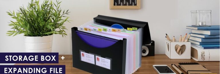 Marbig expanding file with storage box (black) | Independent Office ...